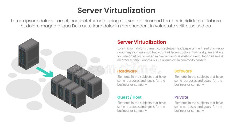Server Technology Infographic Template Banner with Server ...