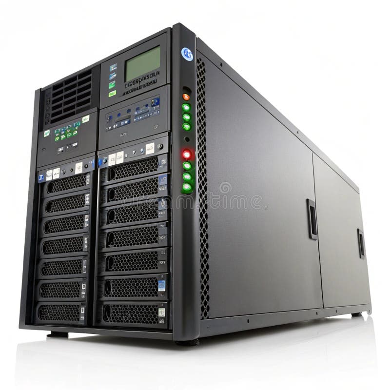 Server Terminal in Data Center Stock Illustration - Illustration of ...