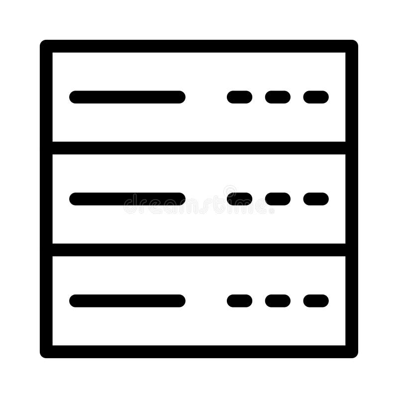 Server Thin Line Vector Icon Stock Vector - Illustration of file ...