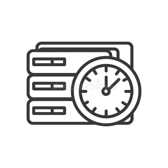 Database Server Time Management Icon Efficient Data Storage and ...