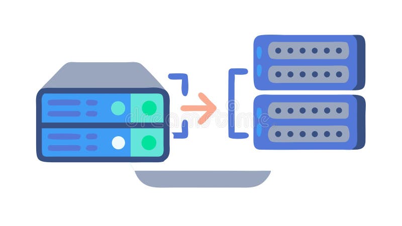 Server To Server Data Transfer and Network Processing, Vector Design Generative AI Stock Vector ...