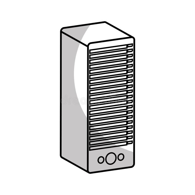Server tower isolated icon stock illustration. Illustration of office ...