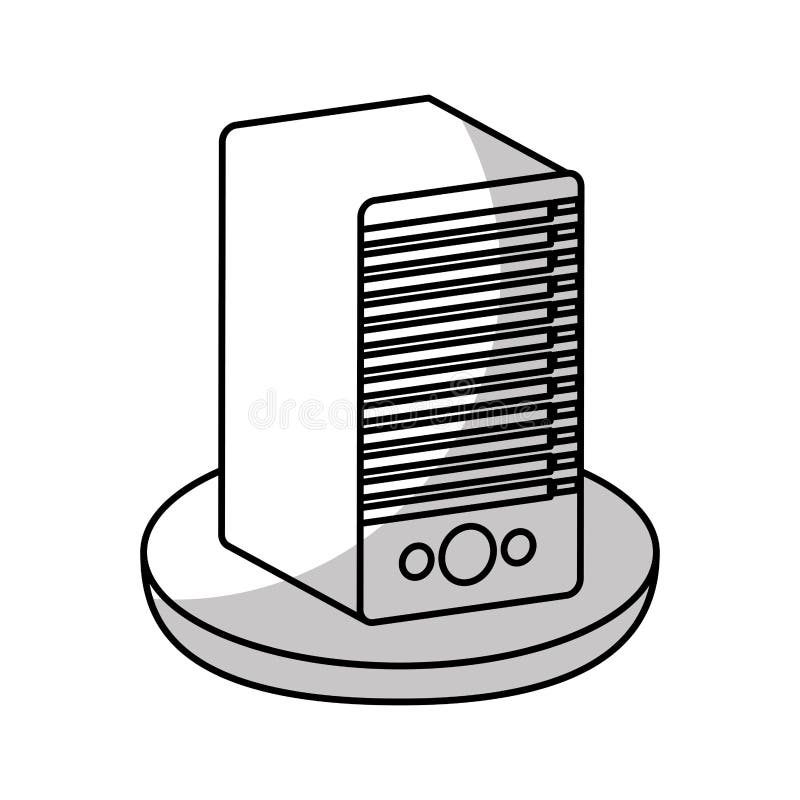 Server tower isolated icon stock illustration. Illustration of center ...