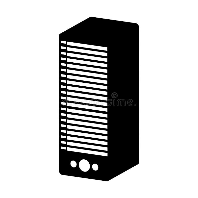 Server tower isolated icon stock illustration. Illustration of ...