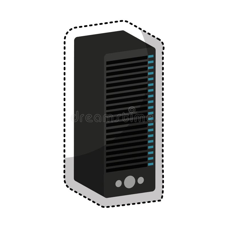 Server tower isolated icon stock illustration. Illustration of symbol ...