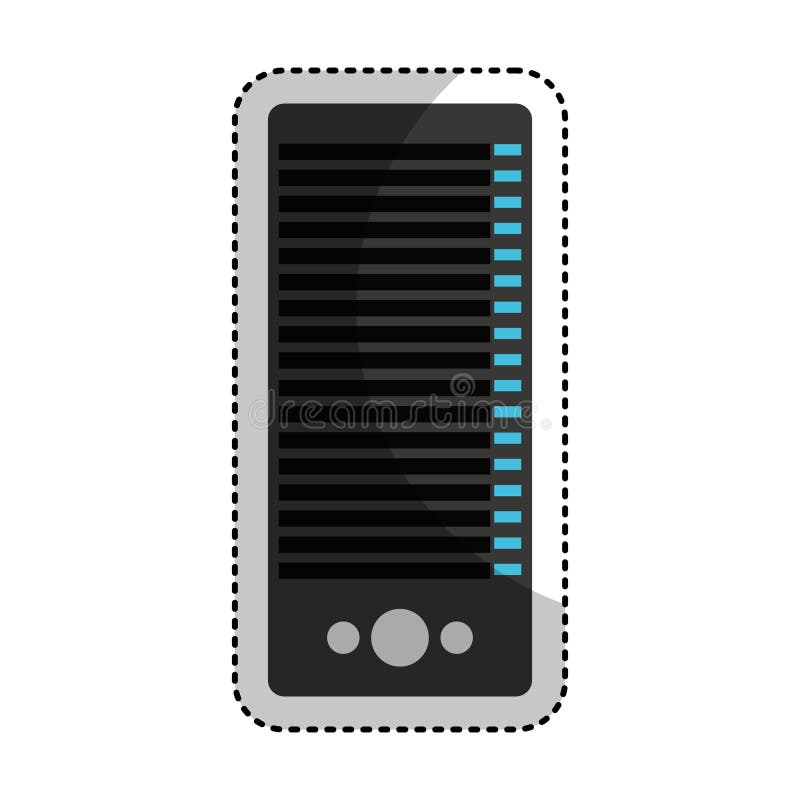 Server tower isolated icon stock illustration. Illustration of office ...