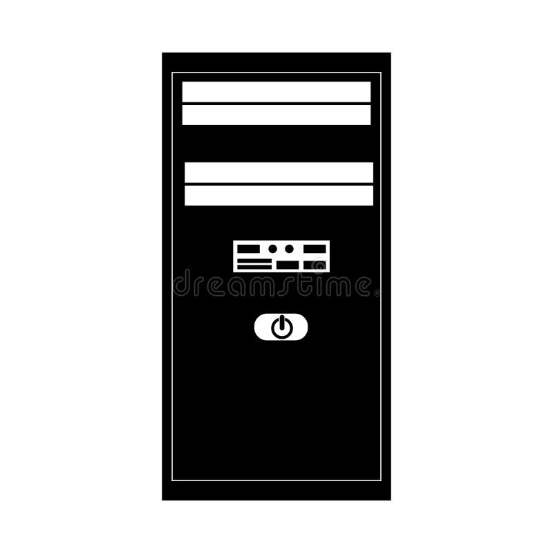 Server tower isolated icon stock vector. Illustration of style - 85796930