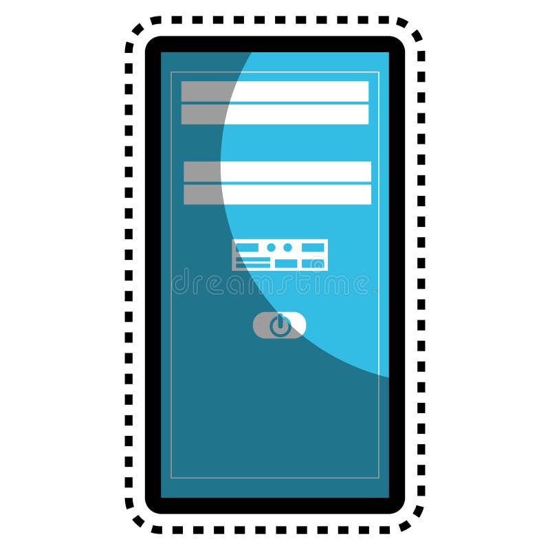 Server tower isolated icon stock vector. Illustration of stylish - 85797920
