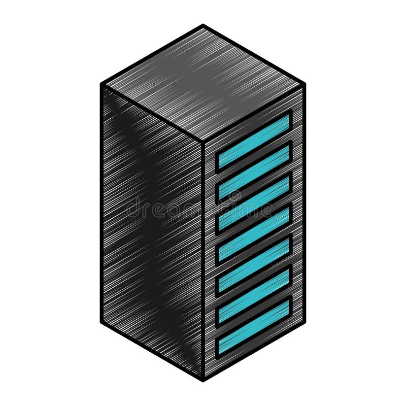Server Tower Isometric Icon Stock Vector - Illustration of technology ...