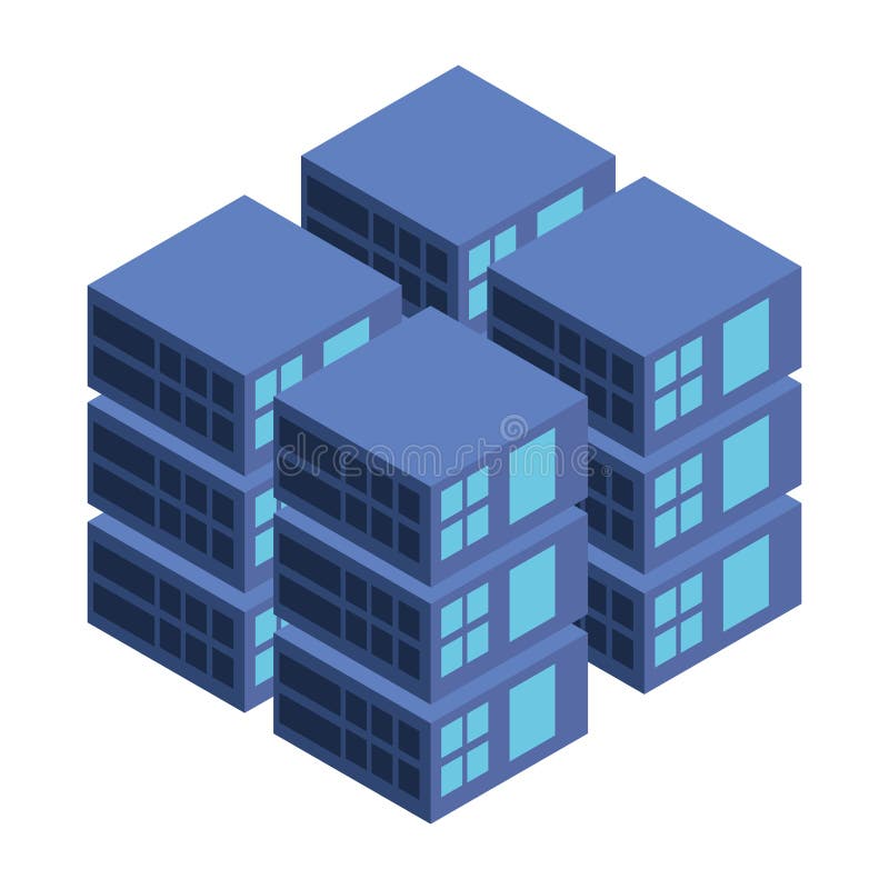 Server towers devices stock vector. Illustration of cybernetic - 259136252