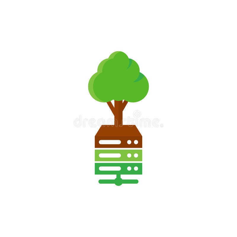 Server Tree Logo Icon Design Stock Vector - Illustration of database ...