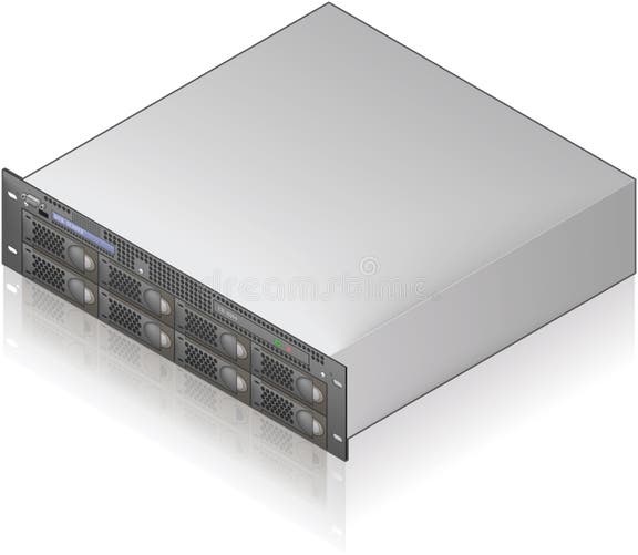 Server Unit stock vector. Illustration of unit, blue - 17773368