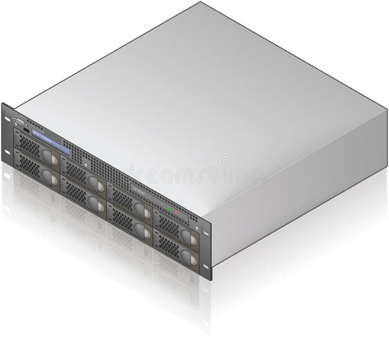 Server Unit stock vector. Illustration of unit, blue - 17773368