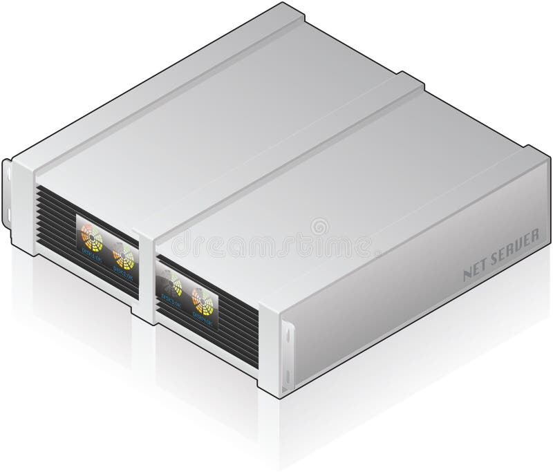 Server Unit stock vector. Illustration of internet, black - 17977419