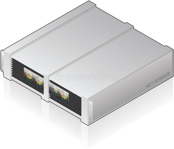 Server Unit stock vector. Illustration of white, isometry - 17956147