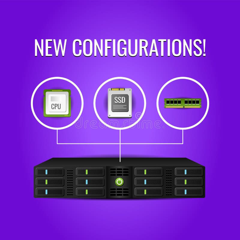 Server unit stock illustration. Illustration of storage - 23087810