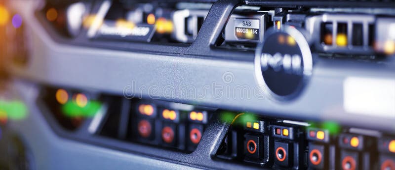 Server Units in Cloud Service Data Center Showing Flickering Light ...