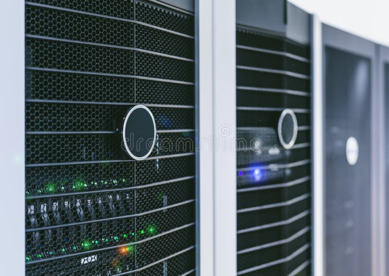 Server Units in Cloud Service Data Center Showing Flickering Light ...