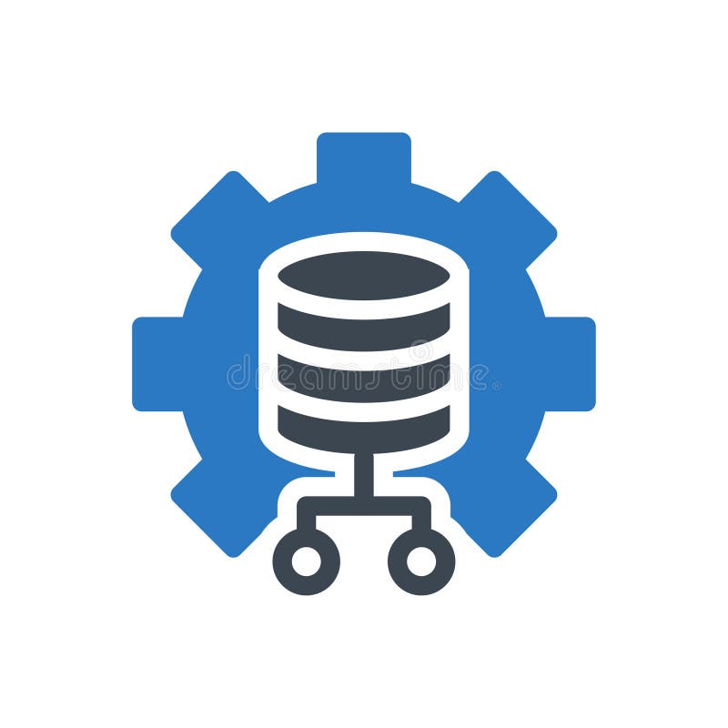 Server Vector Double Colour Icon Stock Vector - Illustration of ...