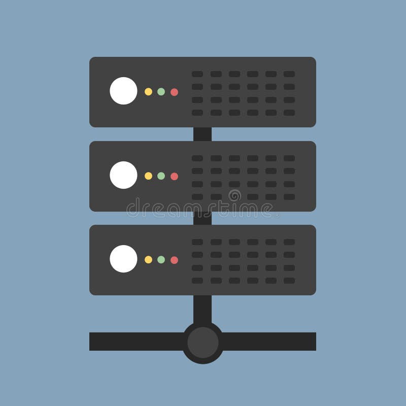 Network and Server Icon Set. Stock Vector - Illustration of firewall ...