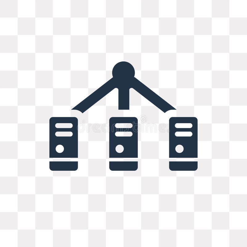 Server Vector Icon Isolated on Transparent Background, Linear Se Stock ...