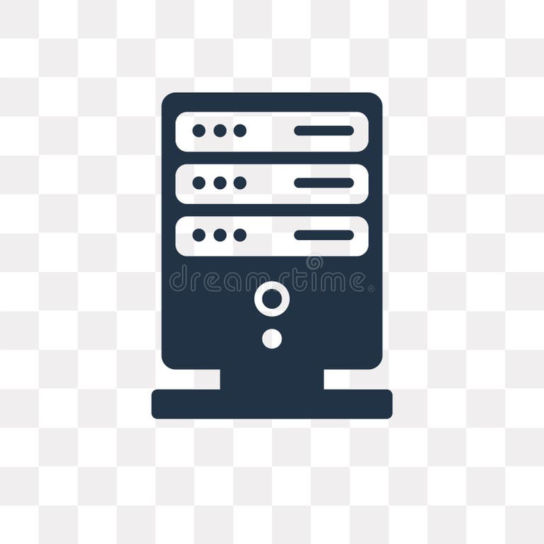 Server Vector Icon Isolated on Transparent Background, Server T Stock ...