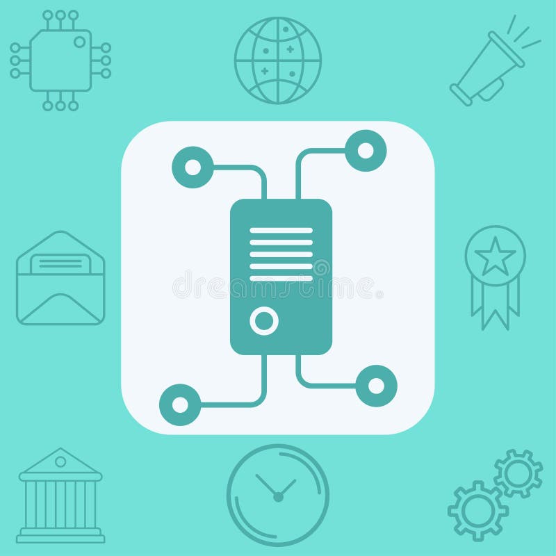 Server Vector Icon Sign Symbol Stock Illustration - Illustration of ...