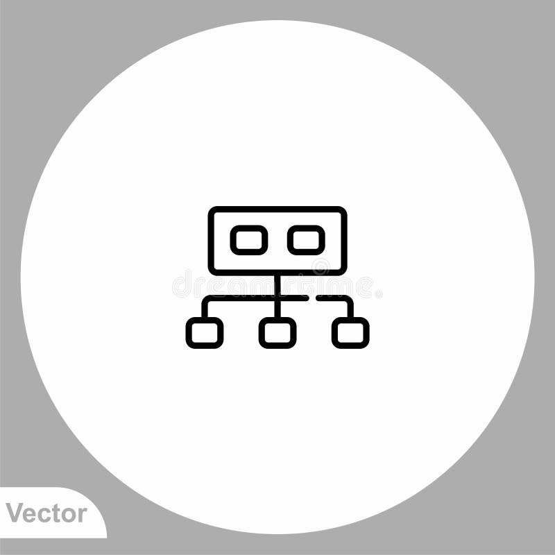 Server Vector Icon Sign Symbol Stock Vector - Illustration of ...