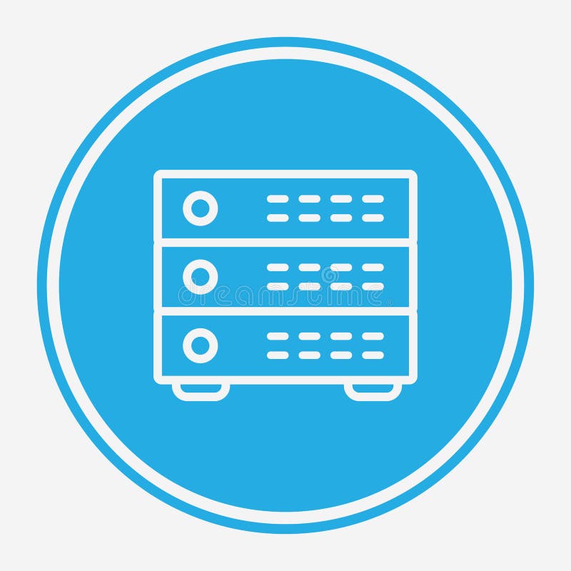 Server Vector Icon Sign Symbol Stock Illustration - Illustration of ...