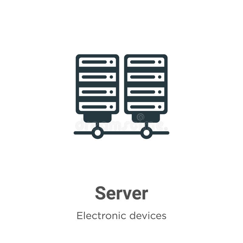 Collection Web Server Icon Symbol Stock Vector - Illustration of ...