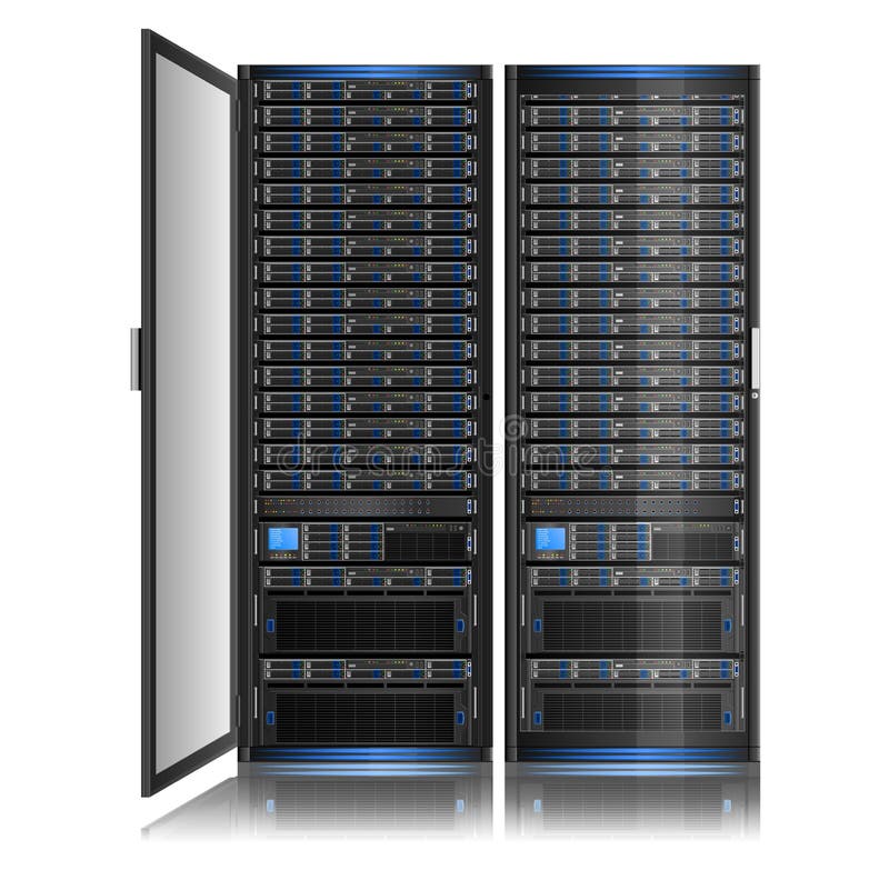 Server stock vector. Illustration of electronics, computer - 33343949