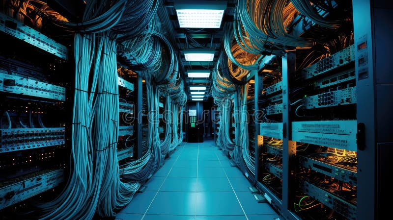 Server wire and cable stock illustration. Illustration of labeling ...