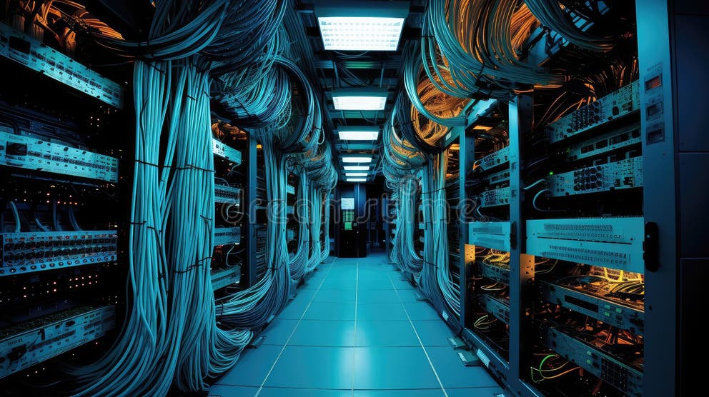 Server wire and cable stock illustration. Illustration of labeling ...