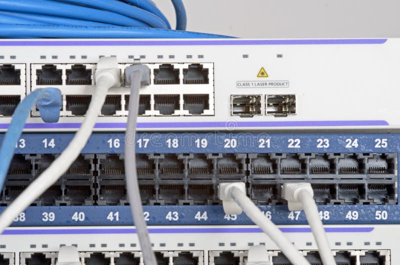 Server and Wires during Check-up Stock Photo - Image of steel, blue ...