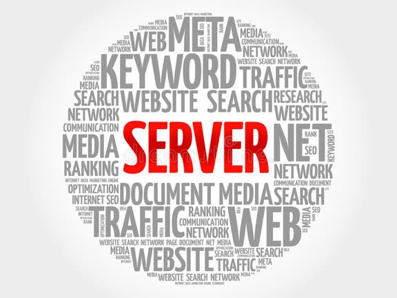 Server word cloud stock illustration. Illustration of hosting - 199131825