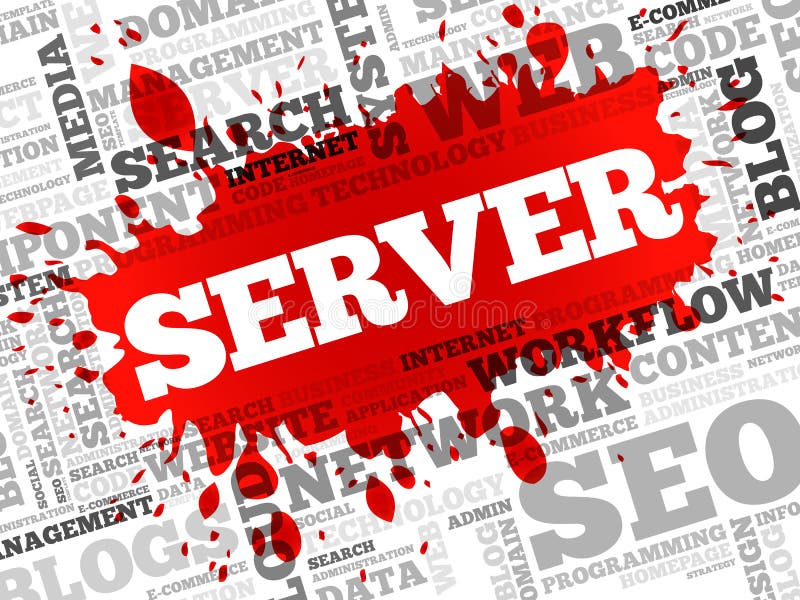 Server word cloud stock illustration. Illustration of digital - 202356753