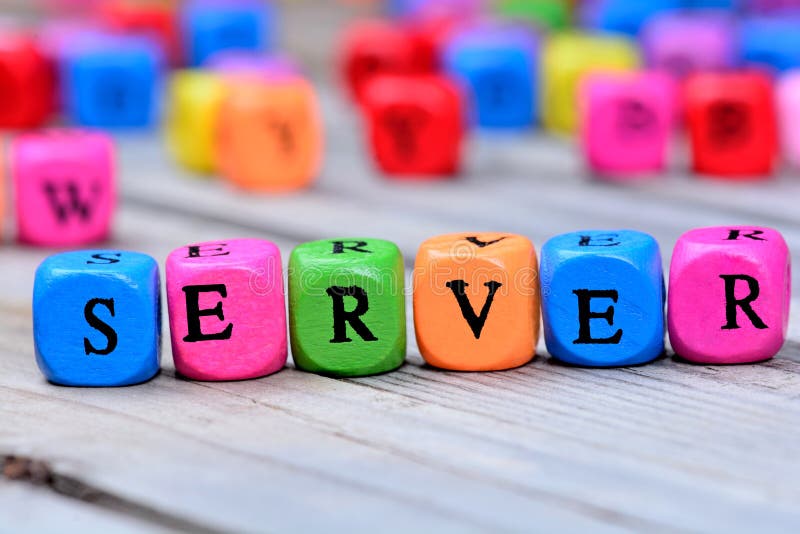 Server word on table stock photo. Image of color, keyword - 83469648