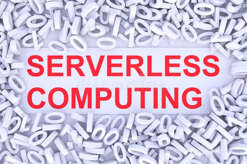 SERVERLESS COMPUTING Concept Scattered Binary Code 3D Stock ...