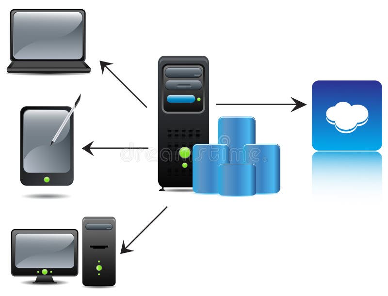 Data hardware icons stock illustration. Illustration of computer - 2393986