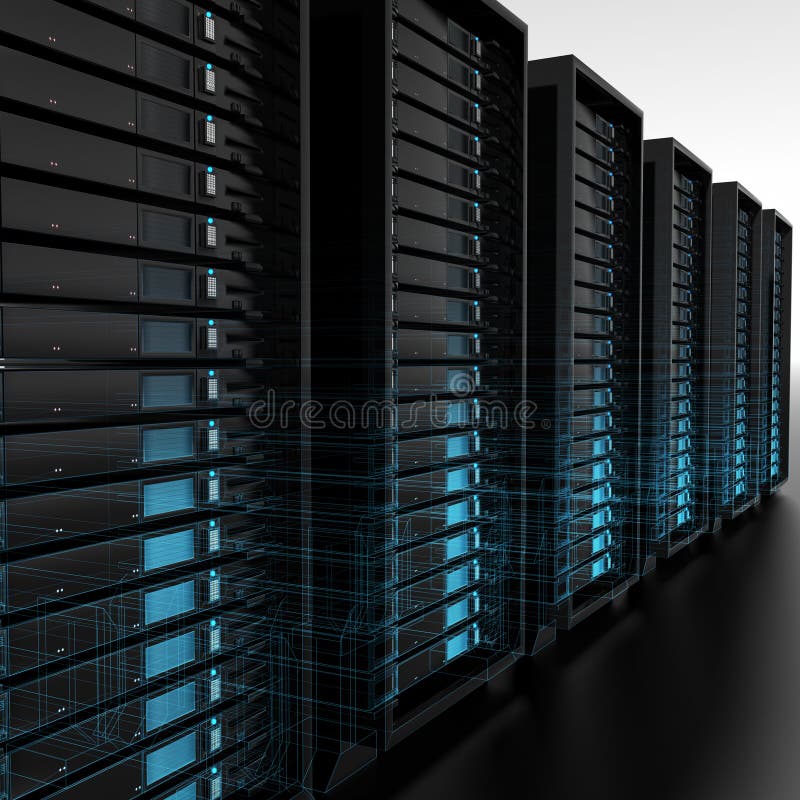 Servers stock illustration. Illustration of commerce - 13333585
