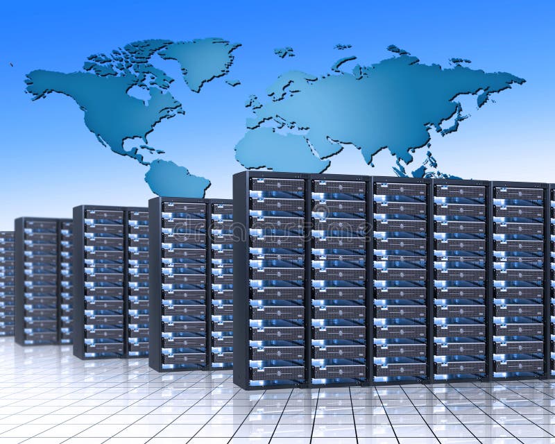 Servers stock image. Image of industry, processors, information - 19610645