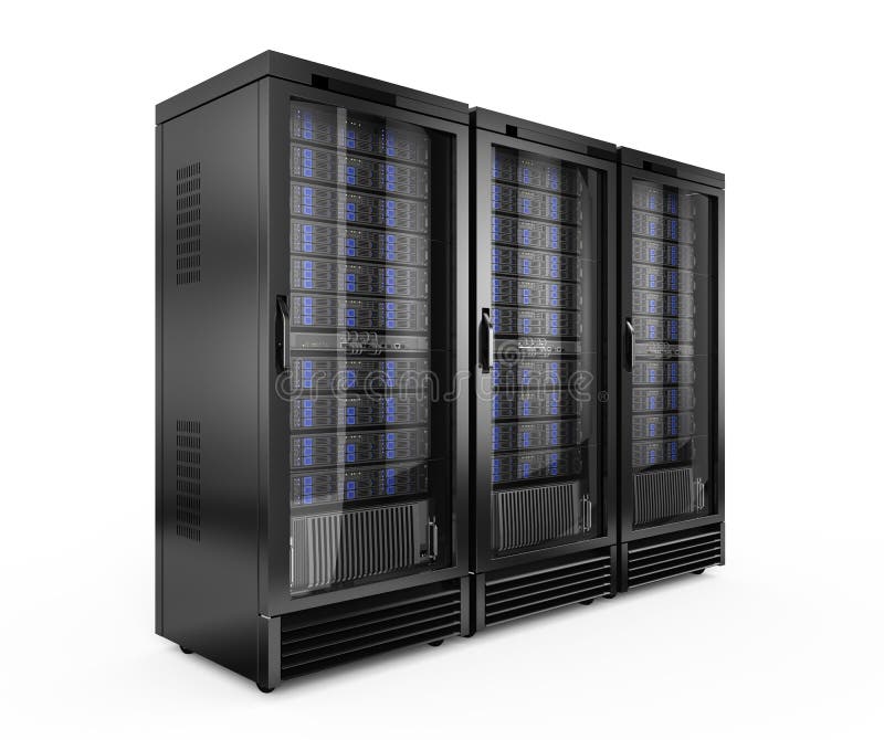 Computer servers stock illustration. Illustration of internet - 25471073