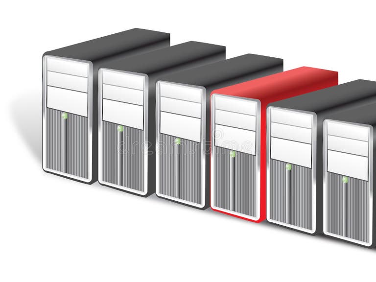 Personal Computer Servers Stock Illustrations – 264 Personal Computer ...