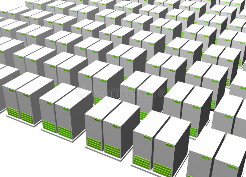 3d servers stock illustration. Illustration of farm, computer - 146656