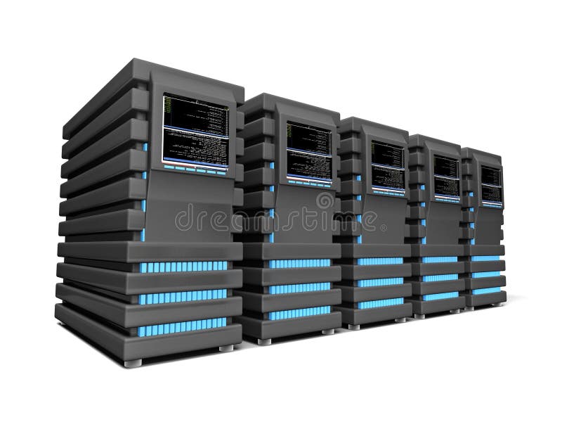 Hosting Server Farm stock illustration. Illustration of business - 13697084