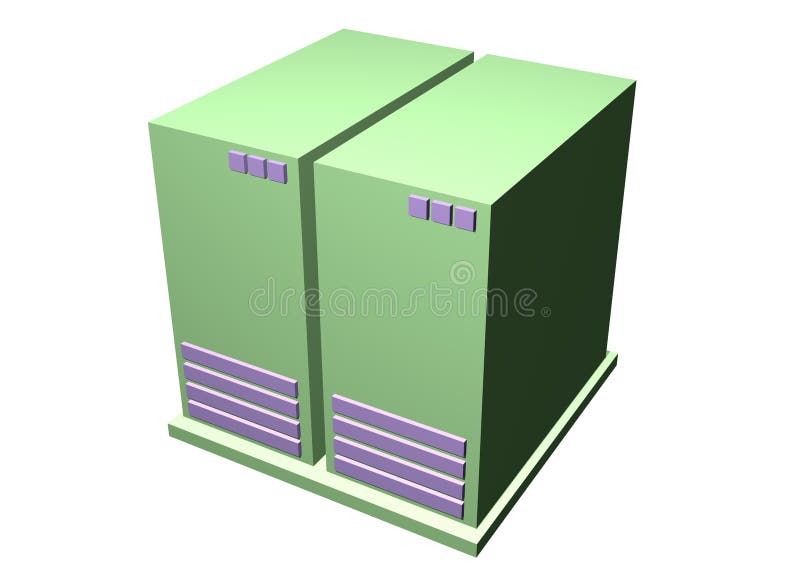 Servers - Clip Art Icon Isolated Stock Illustration - Illustration of ...