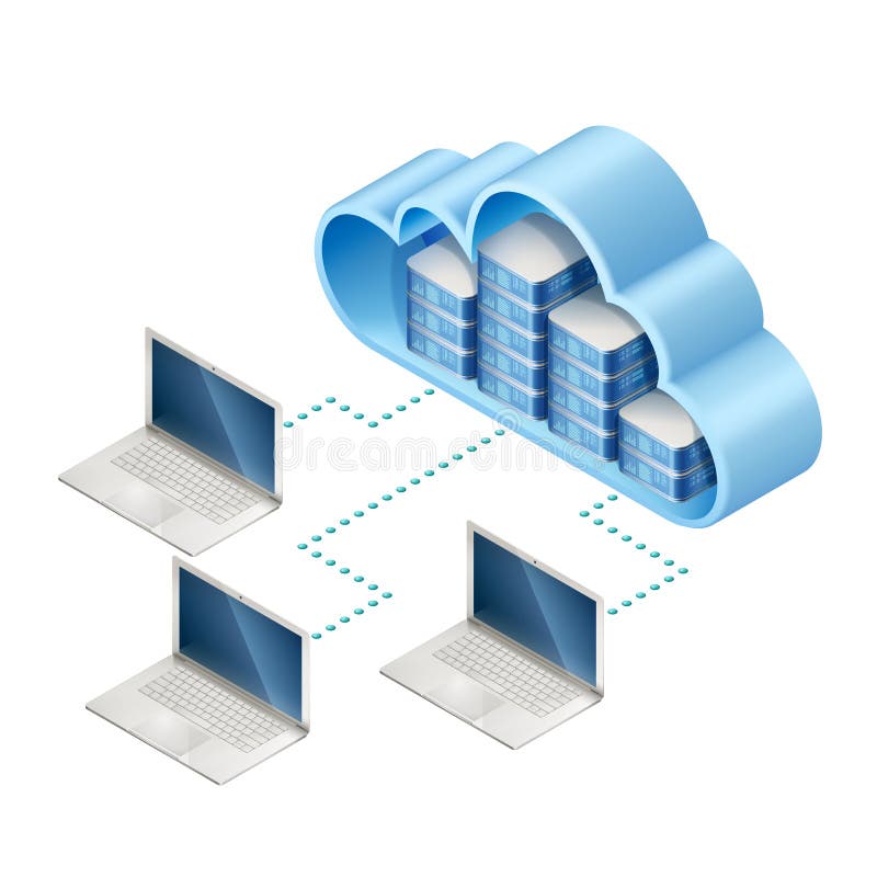 Row of servers stock vector. Illustration of business - 43142476