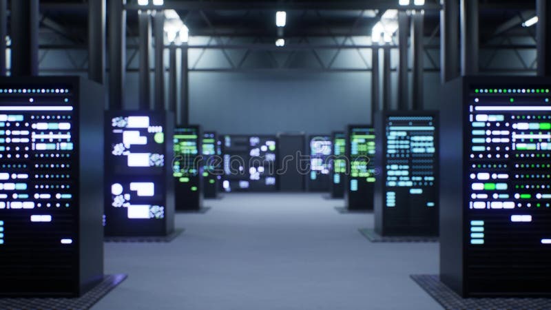 Servers Controlling Network Resources Stock Video - Video of technical ...