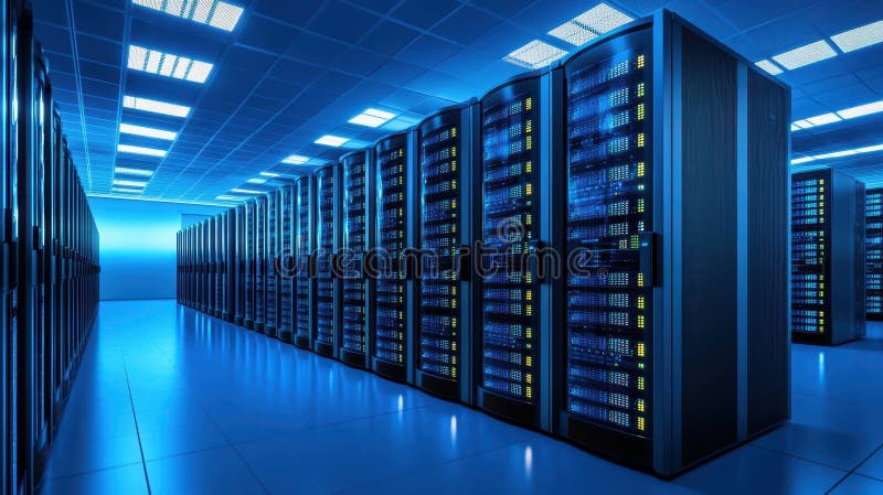 Servers in a Data Center, the Backbone of Modern Technology and Global ...