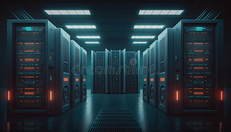 Servers Data Center Room Storage Systems Stock Photo - Image of ...
